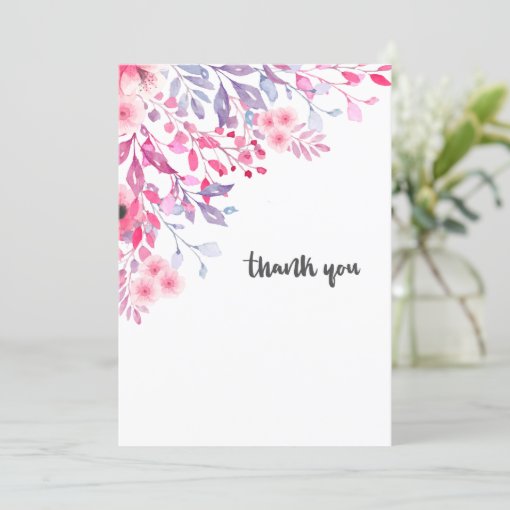 Spring Flowers Thank You Card | Zazzle