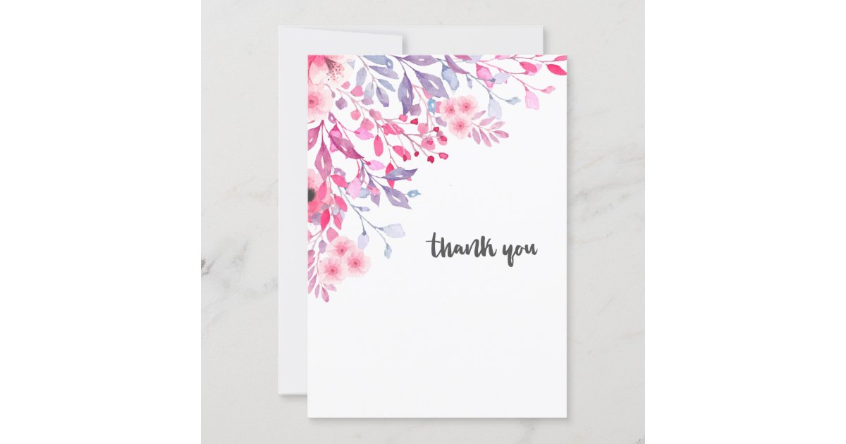 Spring Flowers Thank You Card | Zazzle