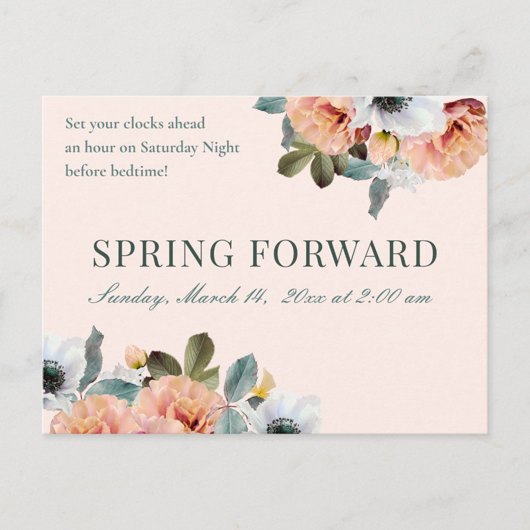 Spring Forward Business Realtor Mailer Postcard | Zazzle