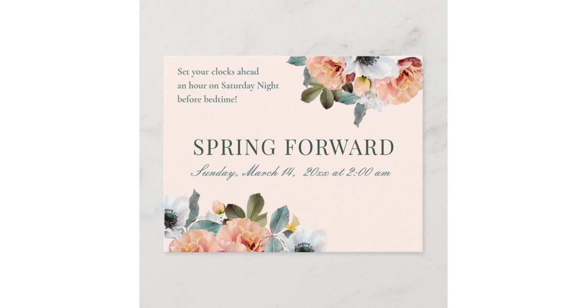 Spring Forward Business Realtor Mailer Postcard | Zazzle