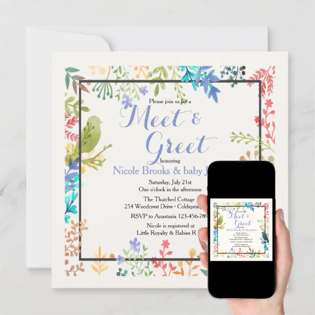 Spring Frame Meet & Greet Invitation | Zazzle