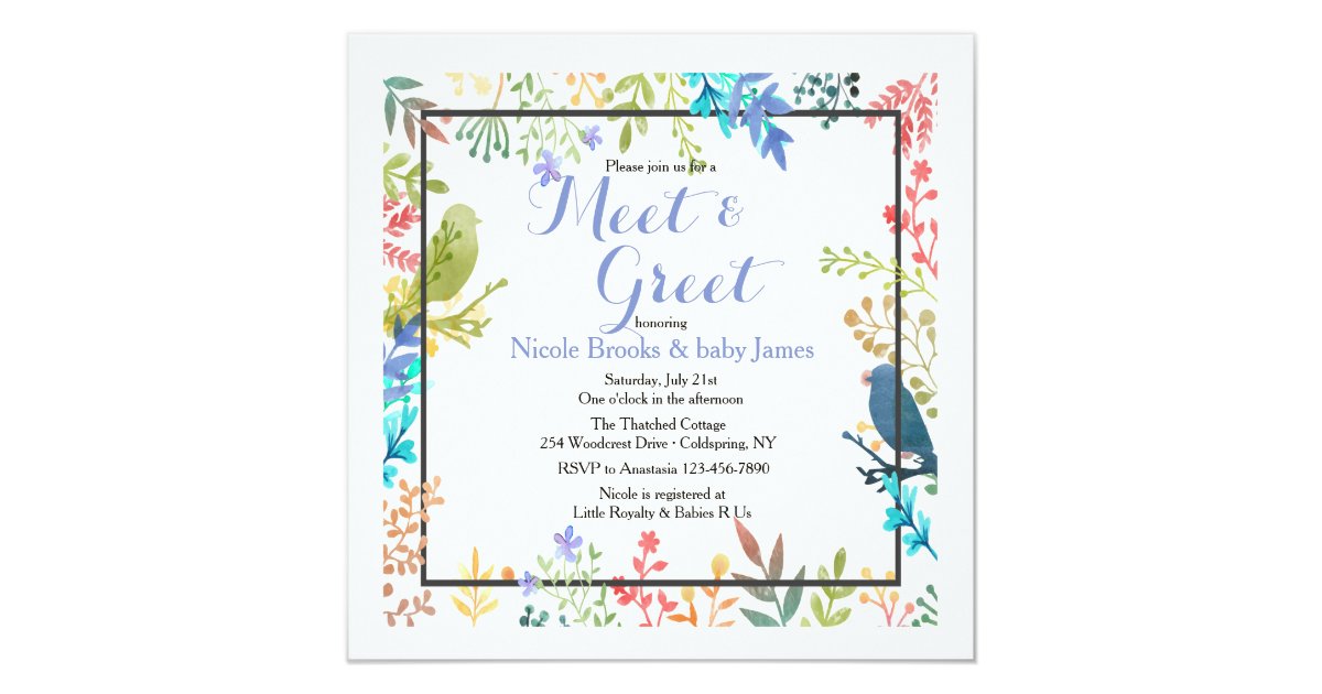 Spring Frame Meet & Greet Invitation | Zazzle.com