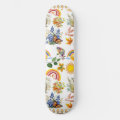 Spring Garden Butterfly Rainbow Sunshine Greenery Skateboard | Zazzle