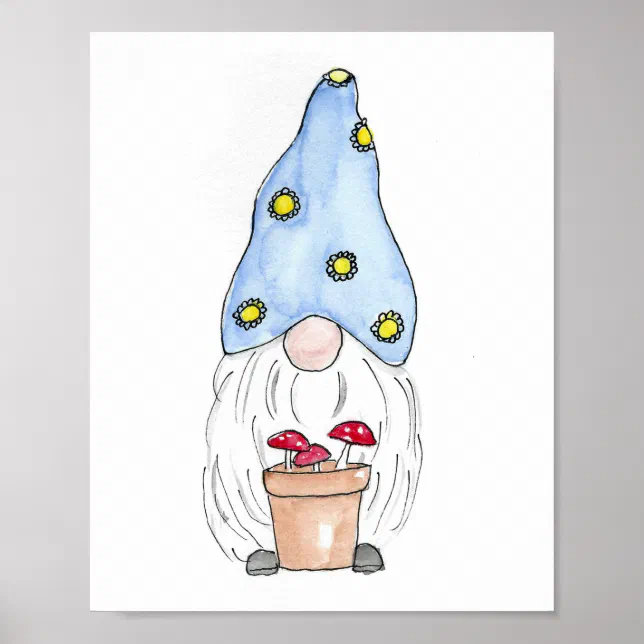 Spring Garden Gnome Poster | Zazzle