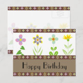 Spring Garden Happy Birthday Postcards | Zazzle