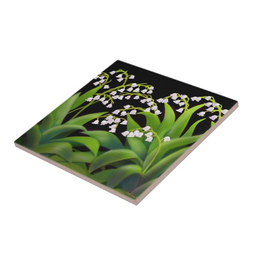 Spring Garden Lily of the Valley Flowers Tile | Zazzle