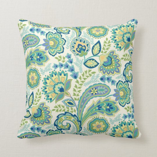 Spring Garden Paisley Throw Pillow | Zazzle.com