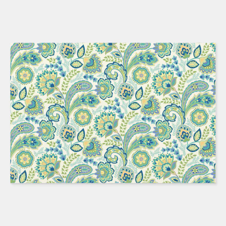 Spring Garden Paisley Wrapping Paper Sheets | Zazzle