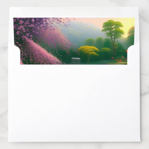 Spring Garden Scene Landscape Envelope Liner | Zazzle
