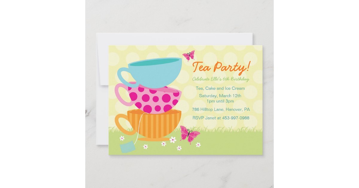 Spring Garden Tea Party Invitations | Zazzle
