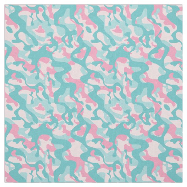 Pink Camo GIrl Fabric | Zazzle