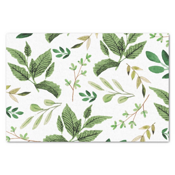 Spring Greenery Tissue Paper | Zazzle