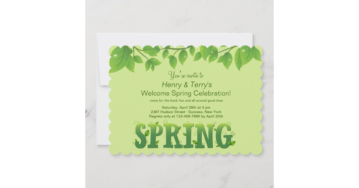 Spring Has Sprung Invitation | Zazzle