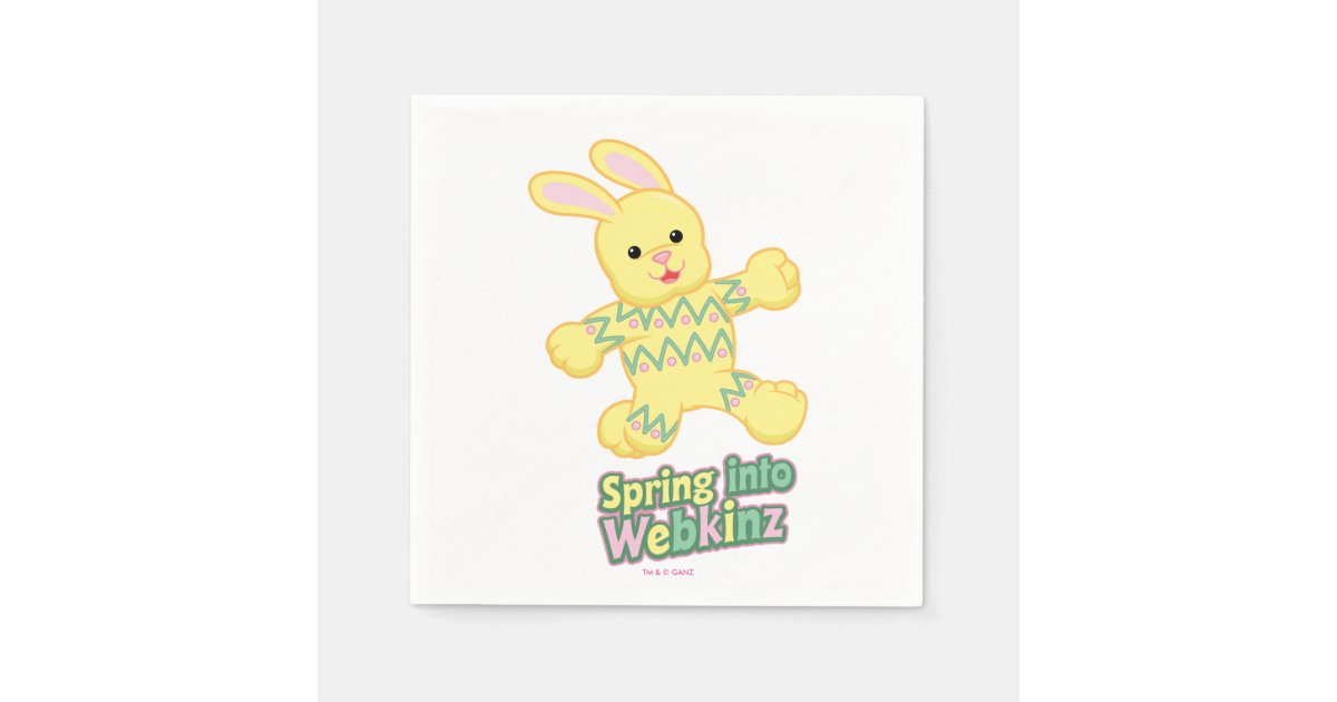 Spring Into Webkinz! Paper Napkins | Zazzle