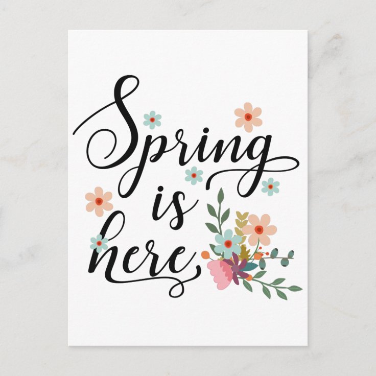 spring is here postcard | Zazzle