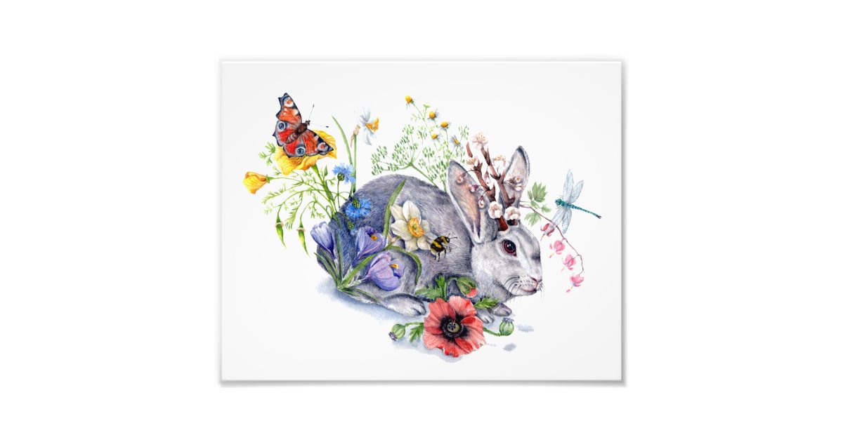 Spring Jackalope Photo Print | Zazzle