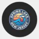 Spring Lake New Jersey Nj Nautical Waves Classic Round Sticker | Zazzle