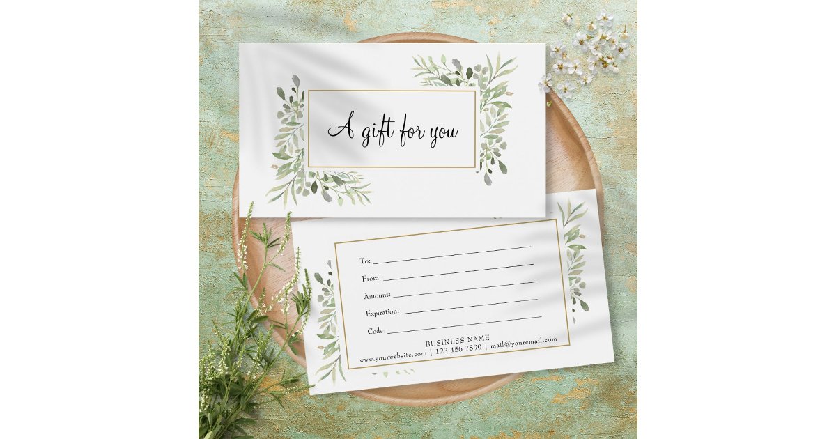 Spring Leaves Gift Certificate | Zazzle