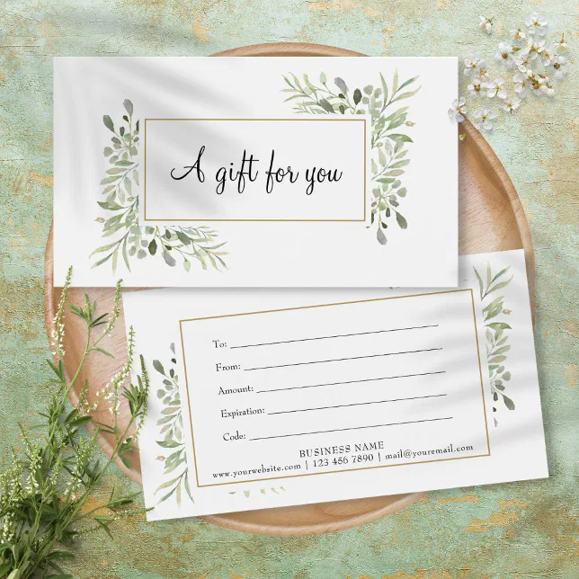 Spring Leaves Gift Certificate | Zazzle