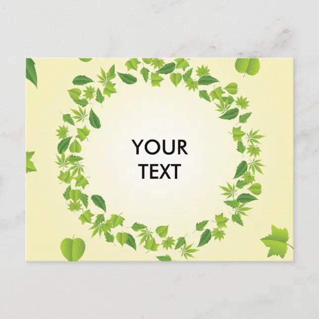 Spring leaves postcard | Zazzle
