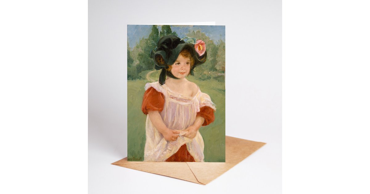 Spring: Margot Standing in a Garden | Mary Cassatt Card | Zazzle