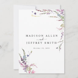 Spring Meadow Wildflower Wedding Invitation | Zazzle