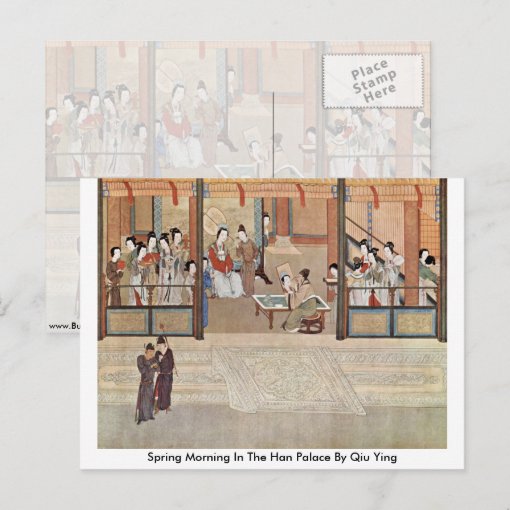 Spring Morning In The Han Palace By Qiu Ying Postcard | Zazzle