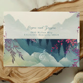 Spring Mountain Floral Wedding Envelope | Zazzle