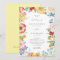 Spring Multi Color Florals Wedding Invitation | Zazzle
