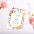 Spring Multi Color Florals Wedding Invitation | Zazzle