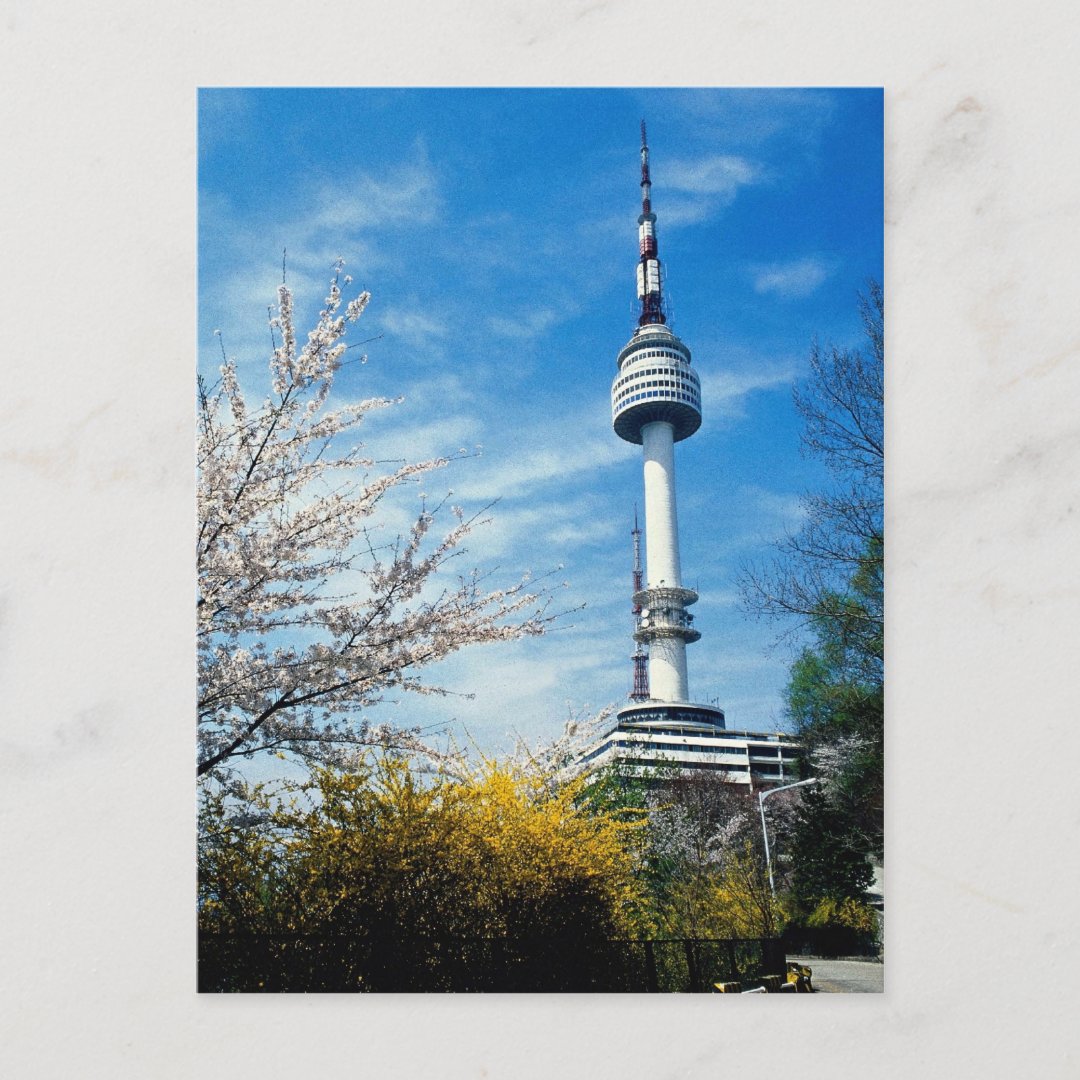 Spring, Namsan Tower, Seoul, South Korea Postcard | Zazzle