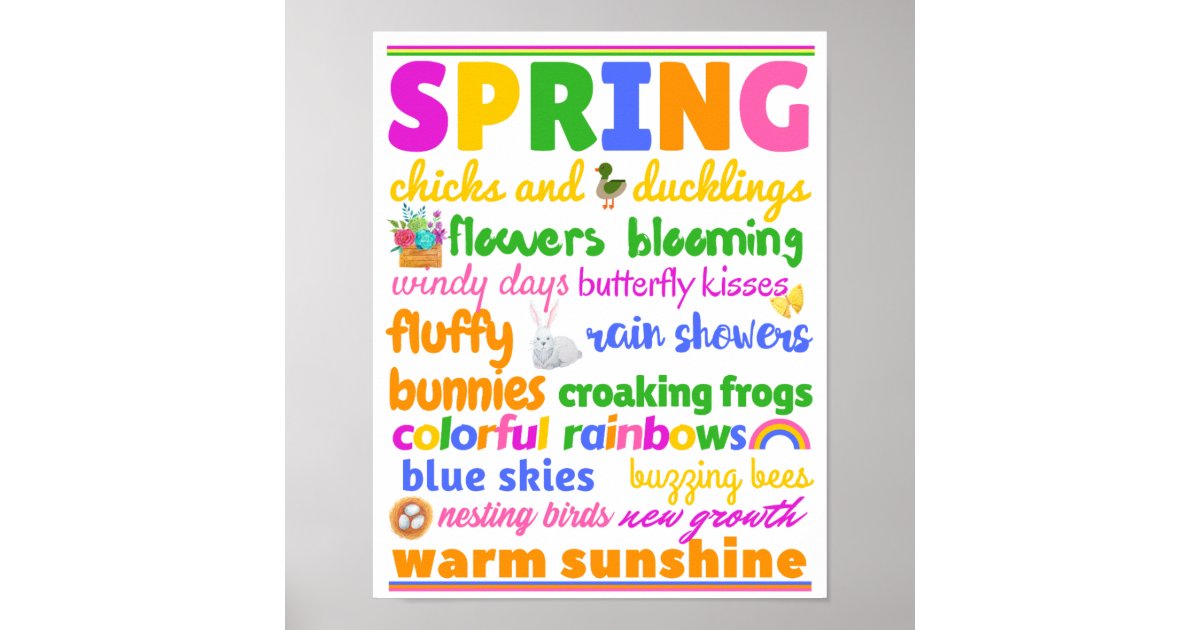 Spring Nature Subway Art Poster | Zazzle