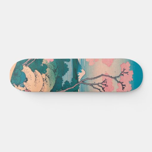 Spring Picnic under Cherry Tree Flowers Mount Fuji Skateboard | Zazzle