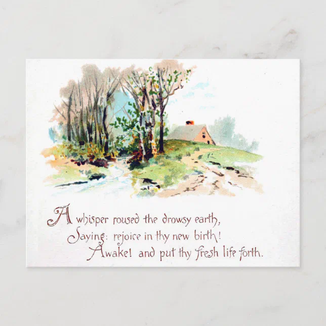 Spring Poem Postcard | Zazzle