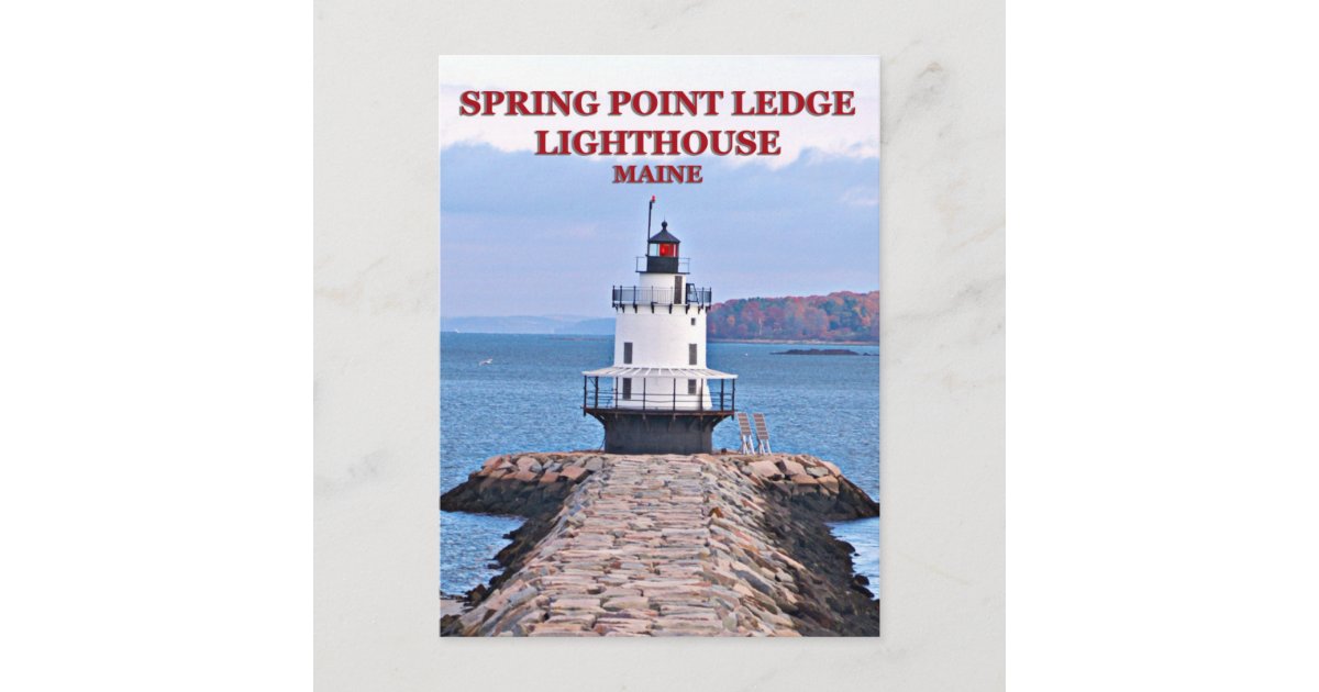 Spring Point Ledge Lighthouse, Maine Postcard | Zazzle