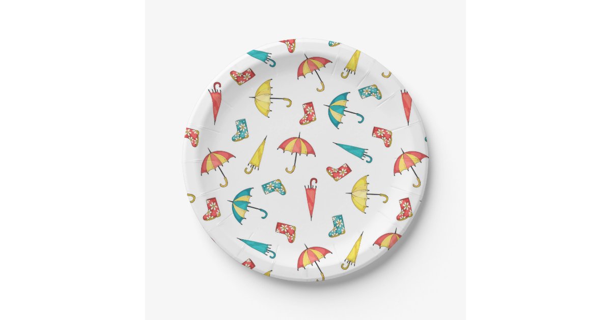 Spring Rain I Paper Plates | Zazzle