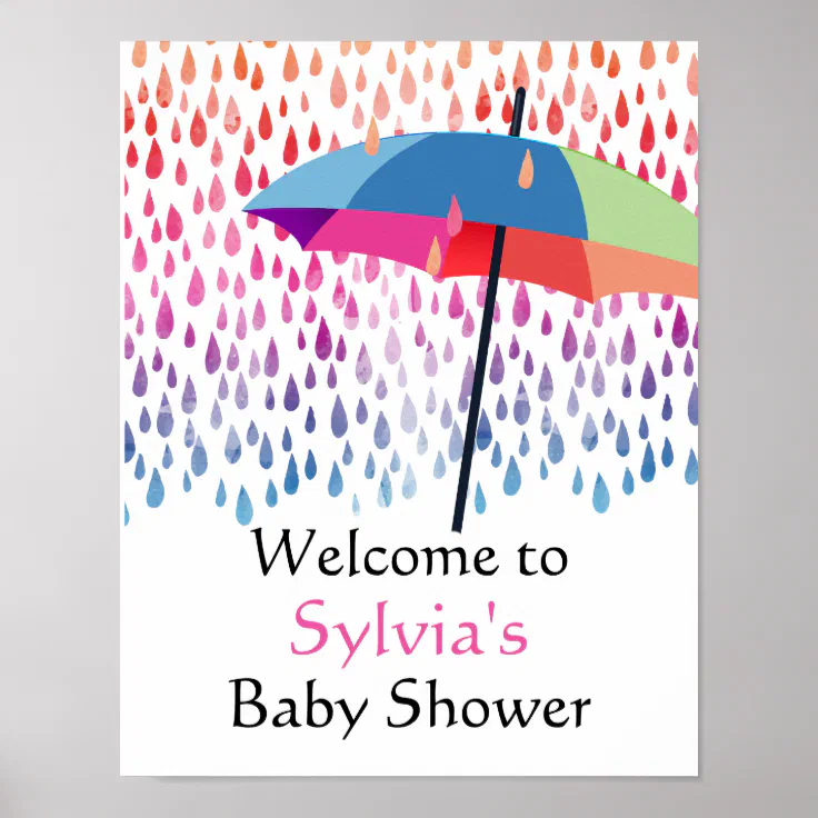 Spring Rain Welcome Poster | Zazzle