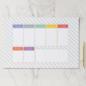 Spring Rainbow Weekly Calendar Large Tearaway Pad | Zazzle