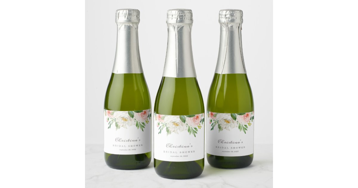 Spring Romance Mini Sparkling Wine Bottle Labels | Zazzle