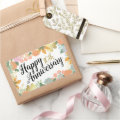 Spring Rose Floral Clover Happy Any Anniversary Rectangular Sticker ...