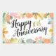 Spring Rose Floral Clover Happy Any Anniversary Rectangular Sticker ...