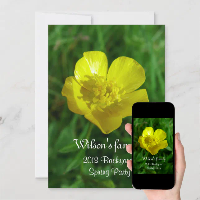 Spring, summer backyard party invitation | Zazzle