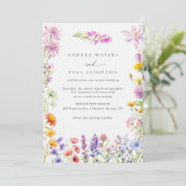 Spring Summer Wildflower | Colorful Floral Wedding Invitation | Zazzle