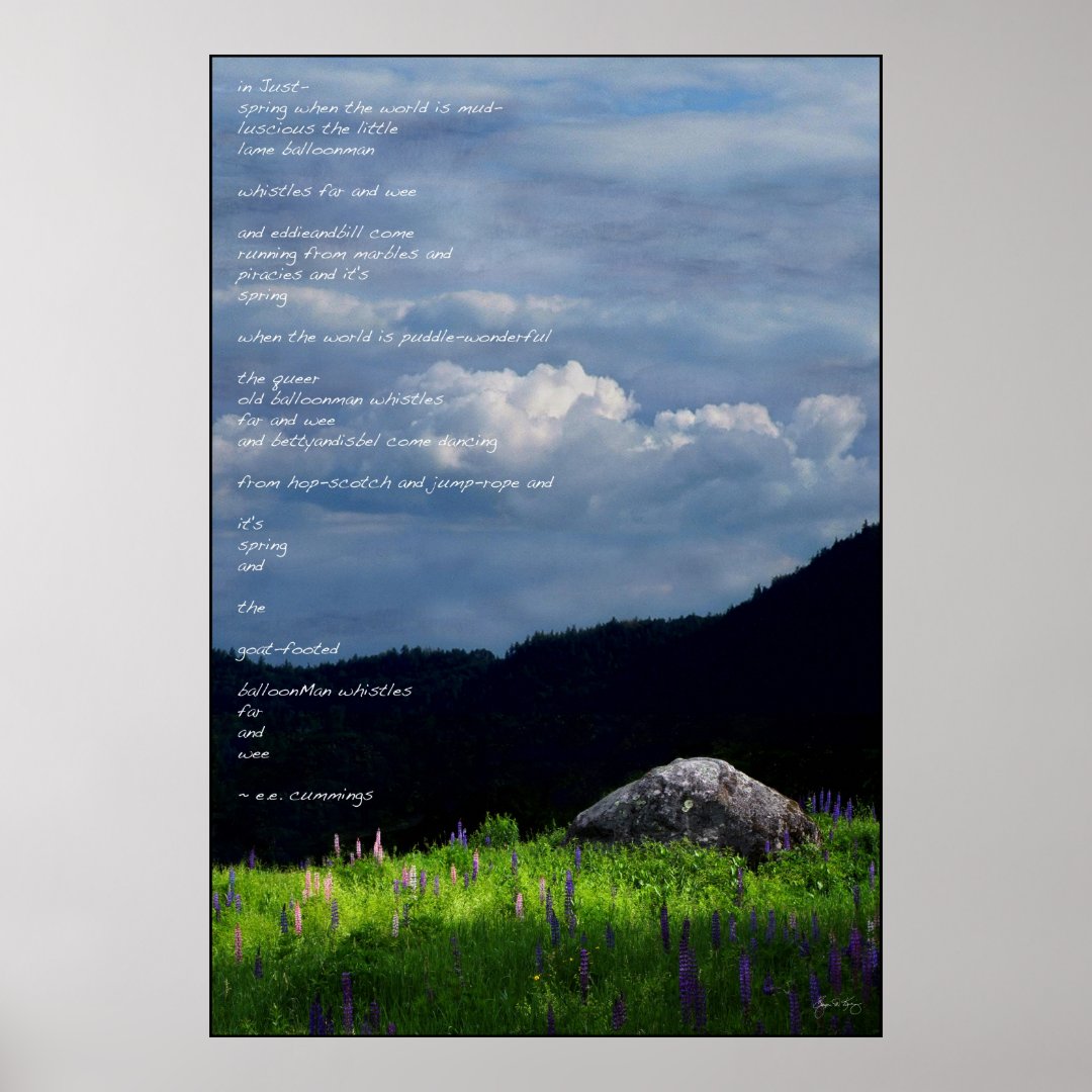 Spring Symphony - ee cummings poem poster | Zazzle