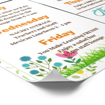 Spring Teacher and Staff Appreciation Flyer Poster | Zazzle