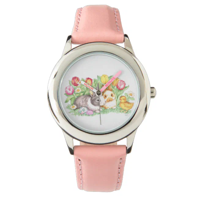 Spring Theme Easter Bunnies Watch | Zazzle