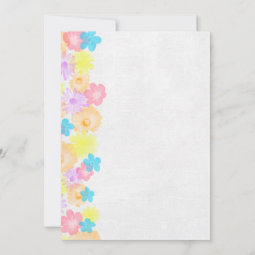 Spring Theme Flower Border Bridal Shower Invitation | Zazzle