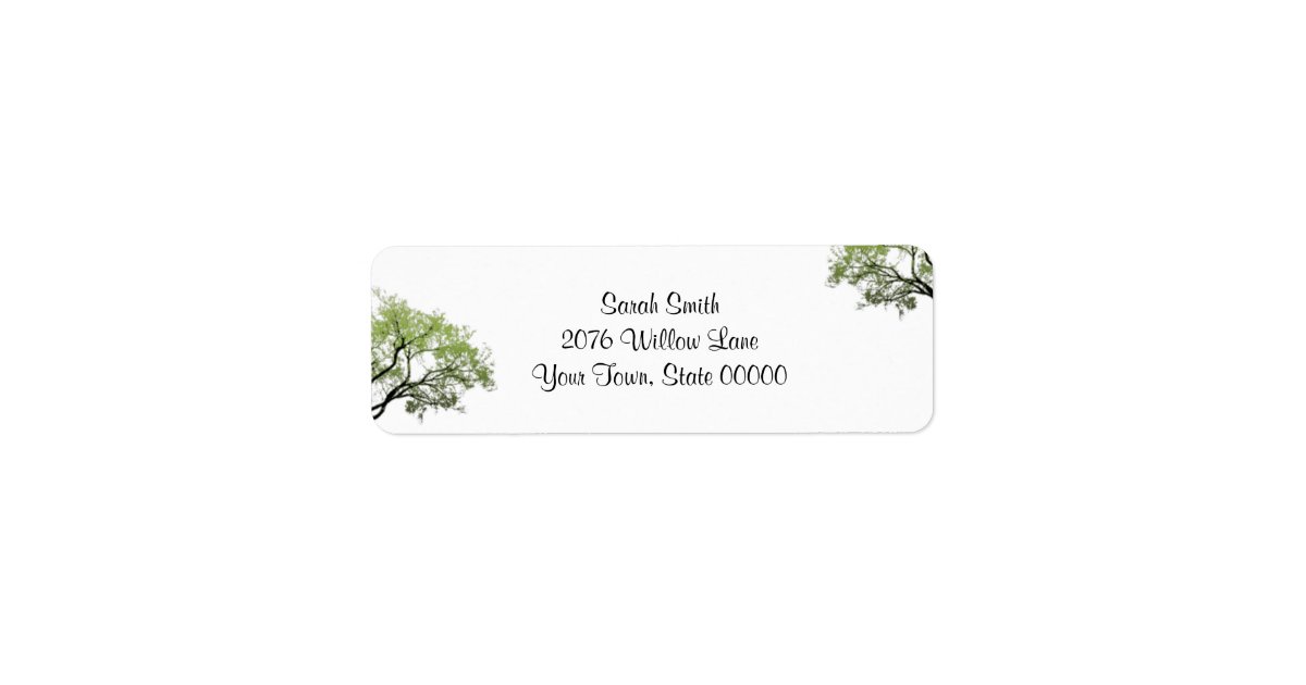 Spring Trees Return Address Label | Zazzle