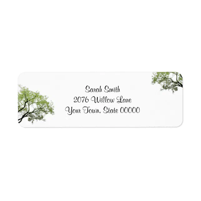 Spring Trees Return Address Label | Zazzle
