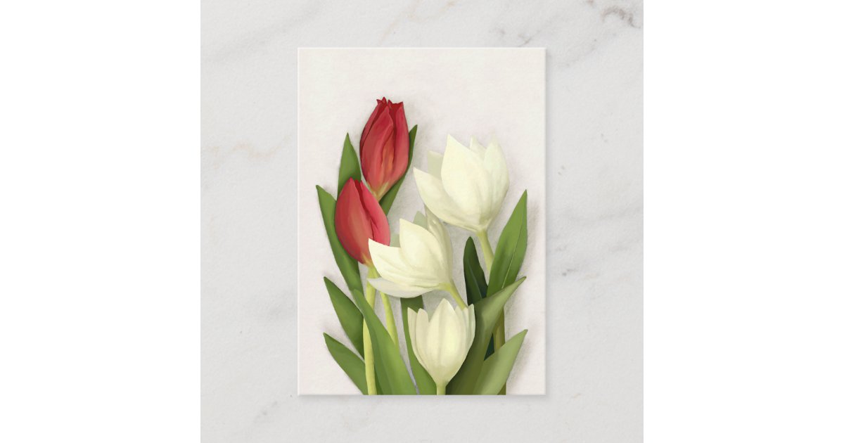 Spring Tulip Floral Business Card | Zazzle